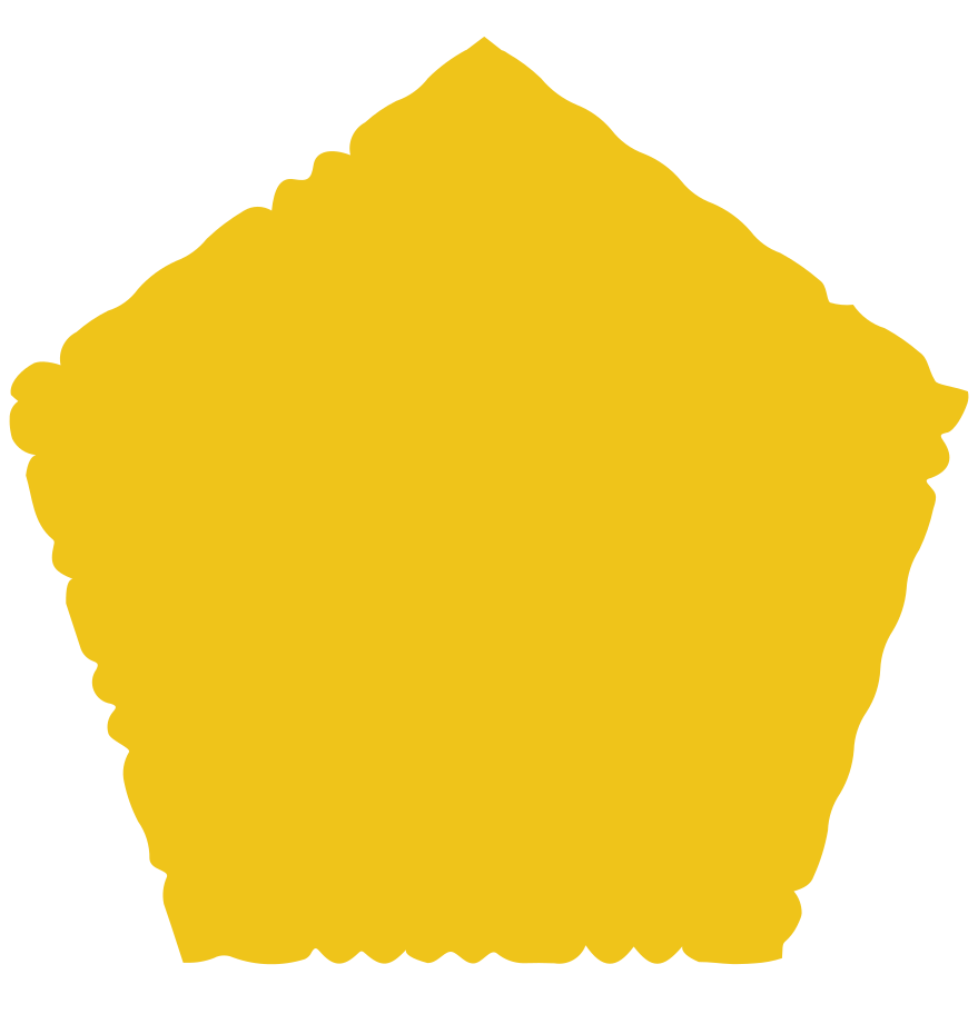 Yellow pentagon Illustration in PNG, SVG