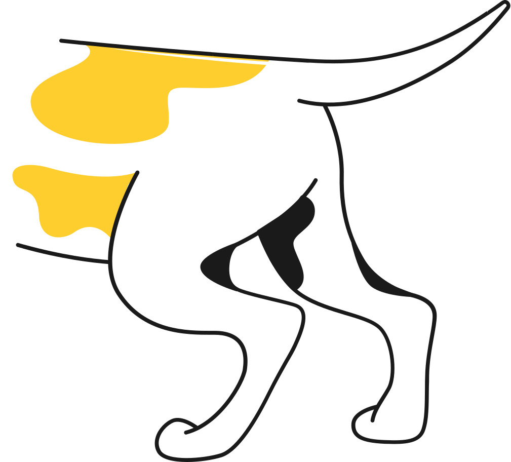 Dog butt Illustration in PNG, SVG