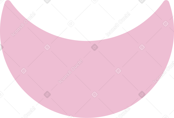 Crescent shape Illustration in PNG, SVG