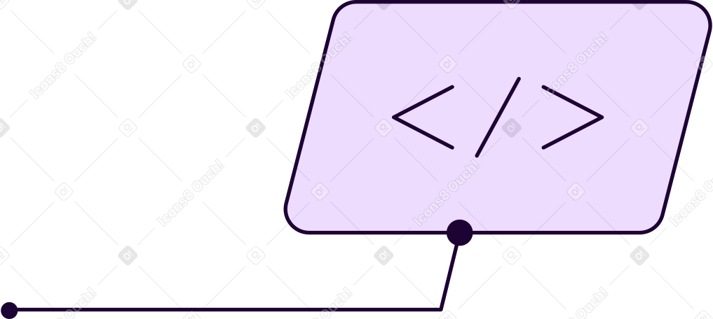 Frame with code Illustration in PNG, SVG