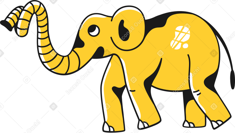 Baby elephant Illustration in PNG, SVG
