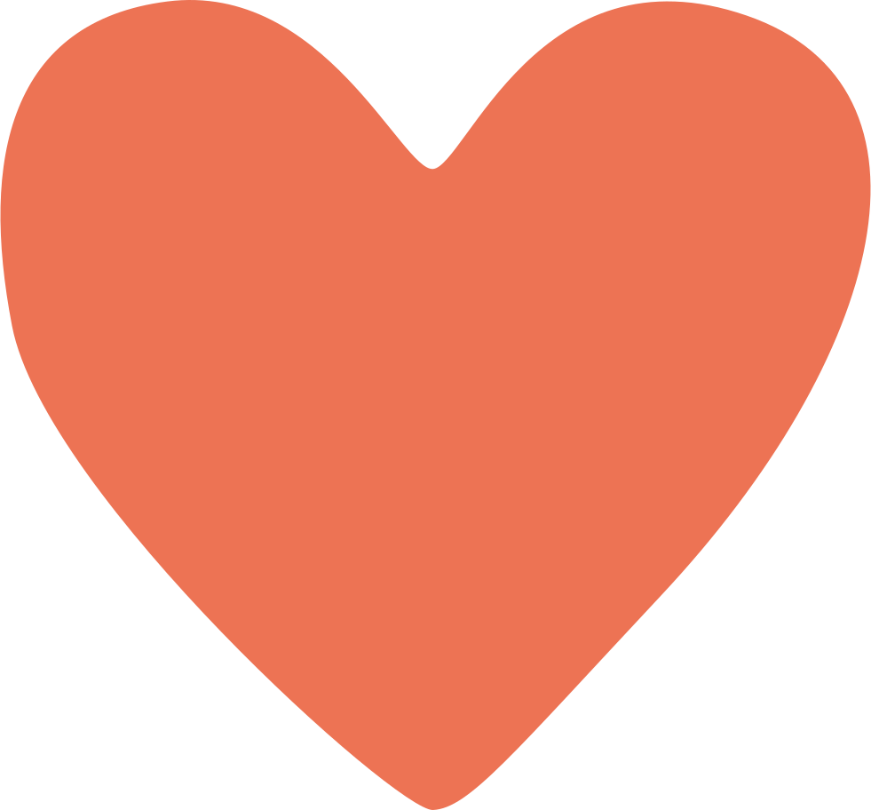 Orange heart shape Illustration in PNG, SVG