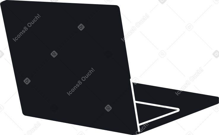 Black laptop PNG, SVG