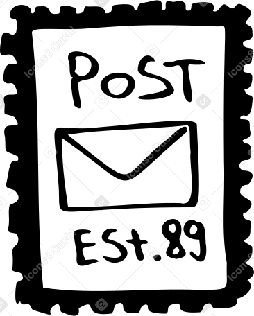 Mail stamp PNG, SVG