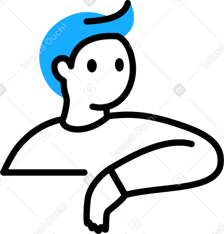 Man looking out the window Illustration in PNG, SVG