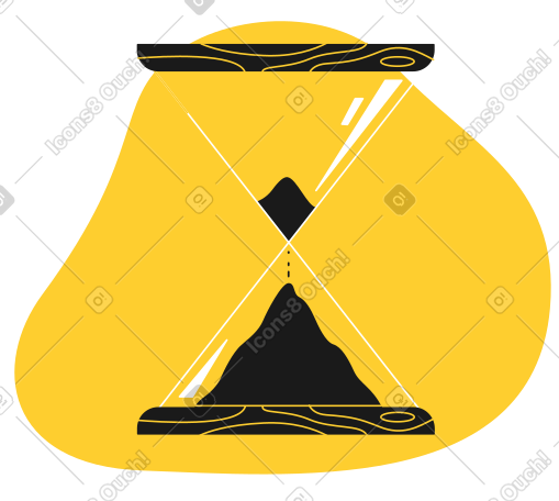 Hourglass animated illustration in GIF, Lottie (JSON), AE