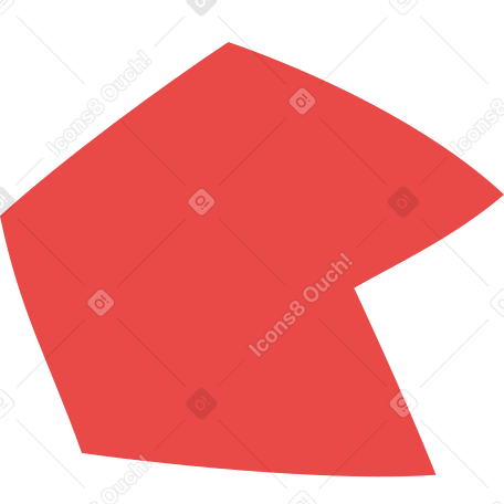 Polygon red Illustration in PNG, SVG