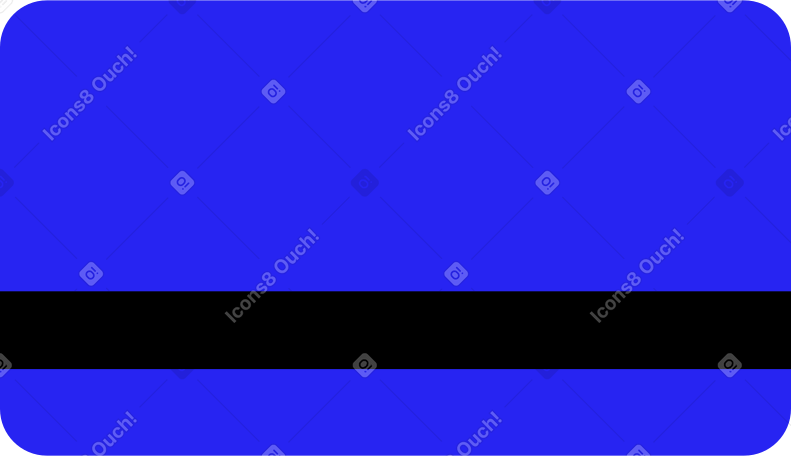 Blue bank card Illustration in PNG, SVG