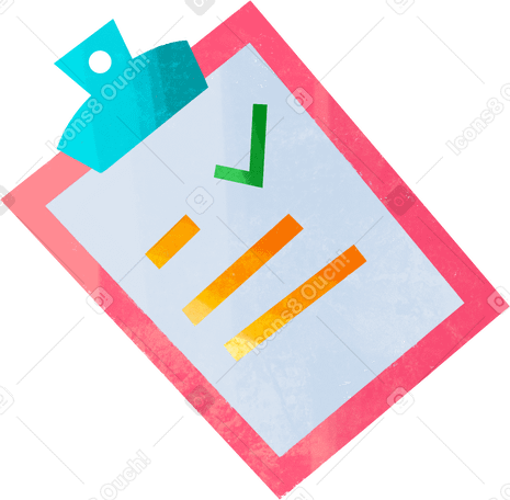 Clipboard with check mark Illustration in PNG, SVG