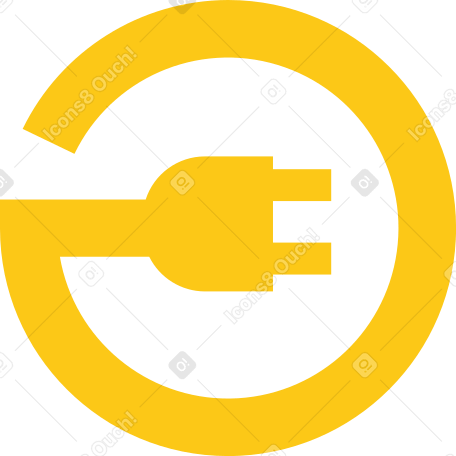 Plug sign Illustration in PNG, SVG