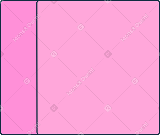 Ilustração de Pink rectangular box em PNG e SVG