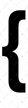 Curly bracket PNG, SVG