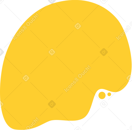 Yellow paint blob Illustration in PNG, SVG