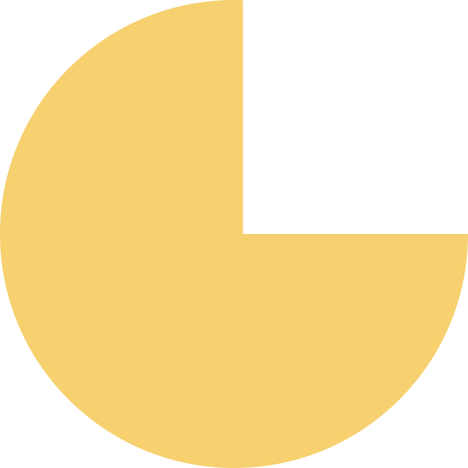 Yellow pie chart Illustration in PNG, SVG