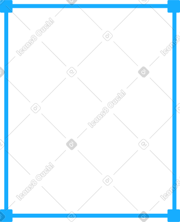 Contour du rectangle bleu PNG, SVG