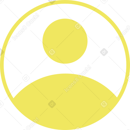 Round user icon Illustration in PNG, SVG