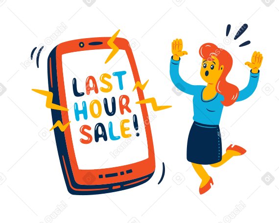 Last hour sale Illustration in PNG, SVG