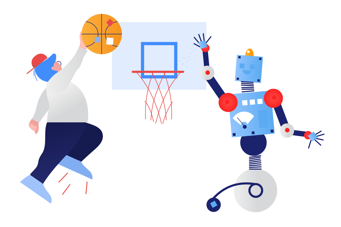 style Robot playing basketball Vector images in PNG and SVG | Icons8 ...