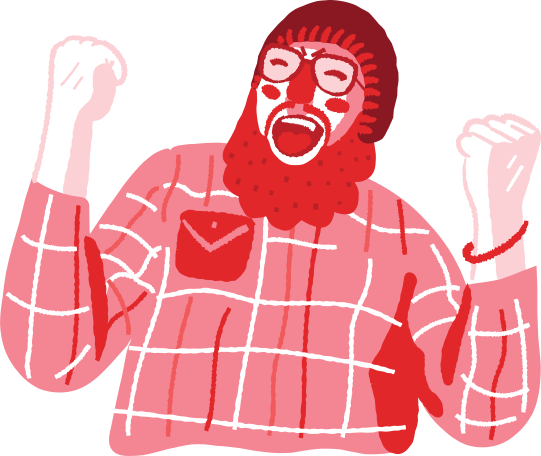 Joyful man Illustration in PNG, SVG