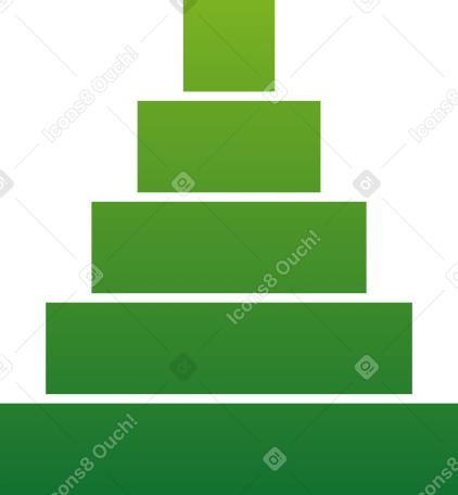 Green grdnt pyramid Illustration in PNG, SVG