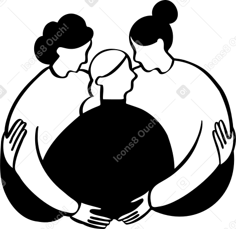 Group hug PNG, SVG