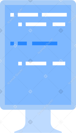 Vertical programmer monitor Illustration in PNG, SVG