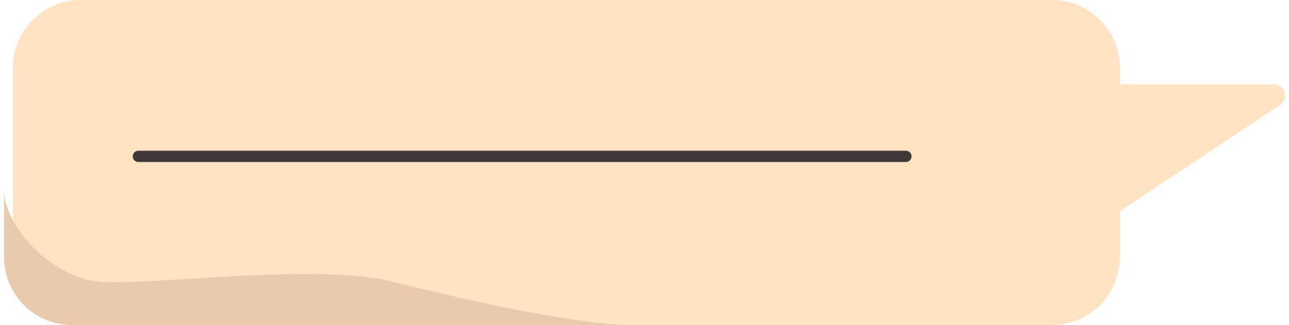 Speech beige bubble with text Illustration in PNG, SVG