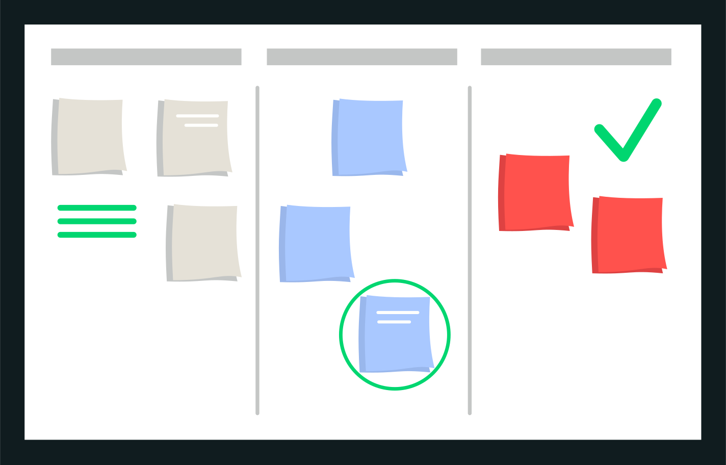 Scrum board Illustration in PNG, SVG