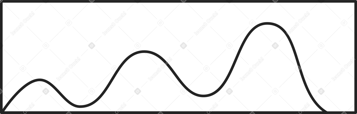 Wave graph frame Illustration in PNG, SVG