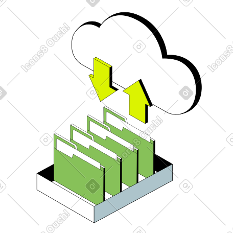 Synchronizing data to cloud storage PNG, SVG