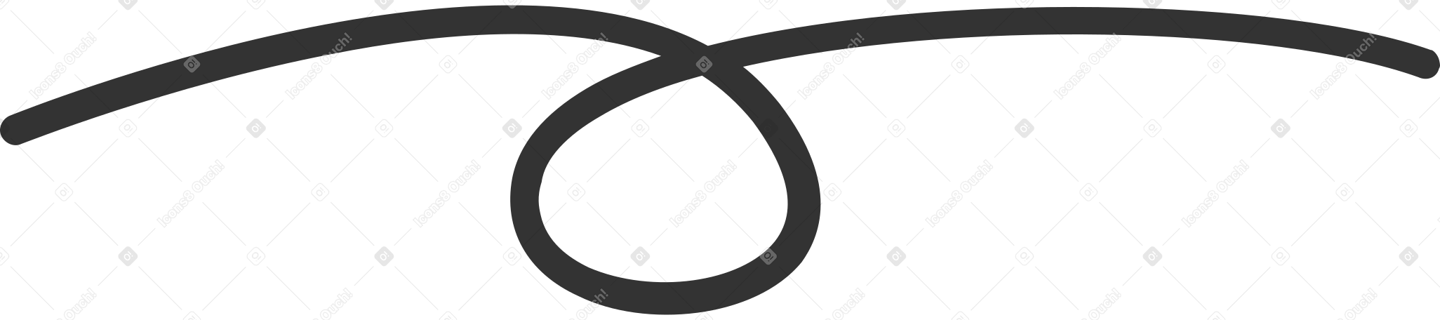 Curly line black Illustration in PNG, SVG