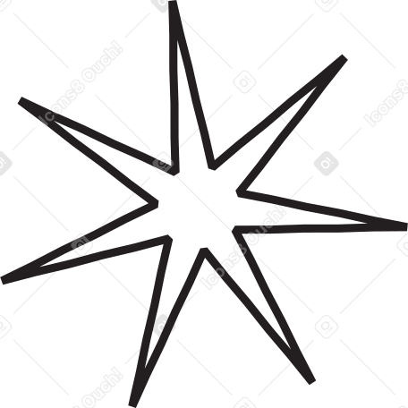 Seven-pointed star Illustration in PNG, SVG
