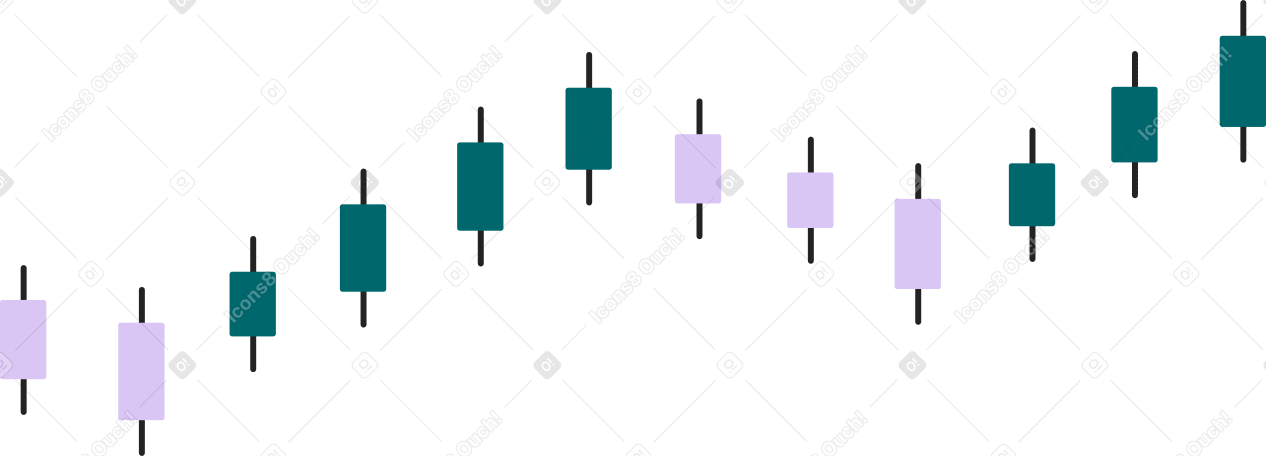 Japanese candlestick chart Illustration in PNG, SVG