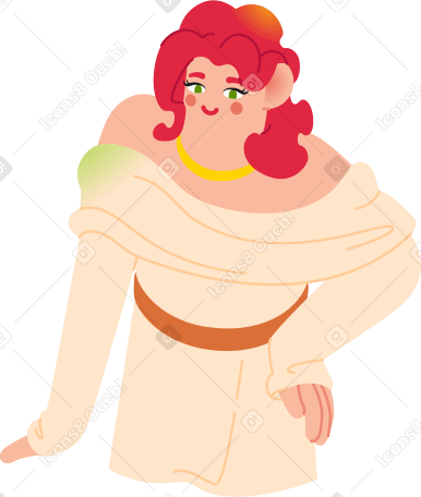 Woman leaning onto something PNG, SVG