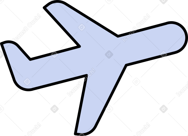 Light blue plane Illustration in PNG, SVG