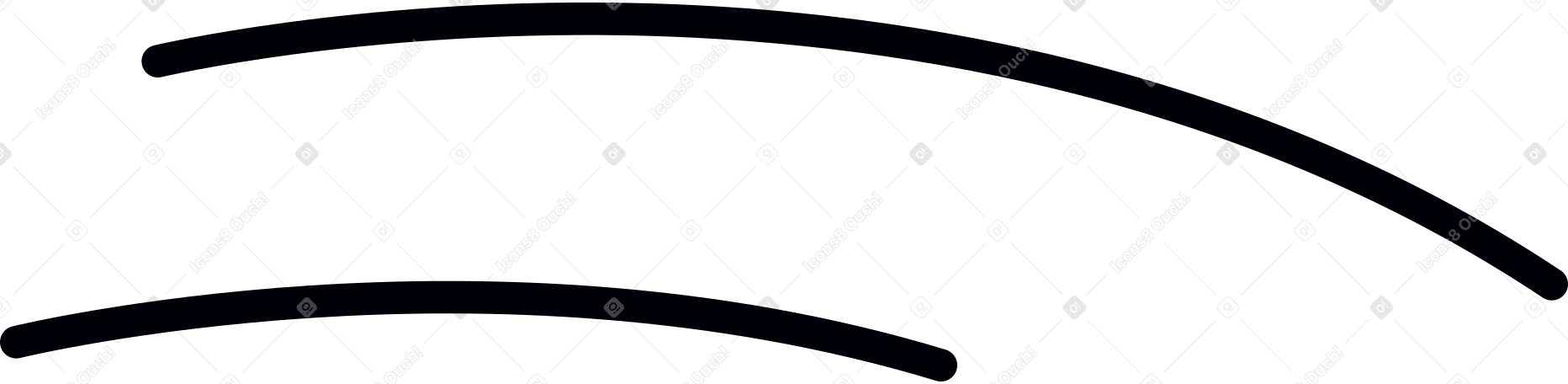 Two black lines Illustration in PNG, SVG