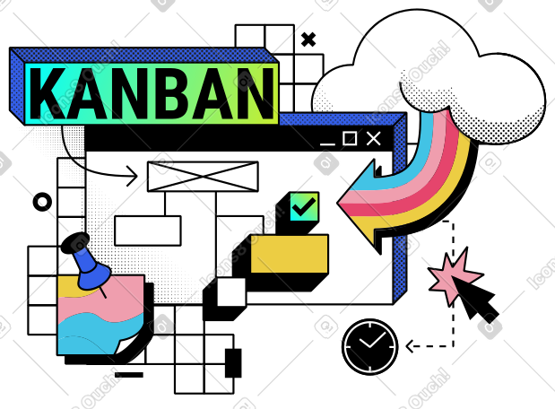 Kanban board PNG, SVG