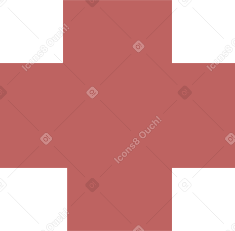 Burgundy cross Illustration in PNG, SVG