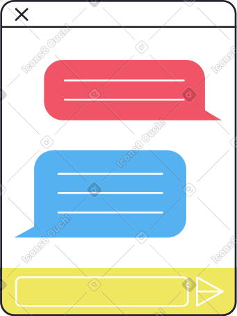 Small chat window PNG, SVG