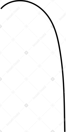 Black curved line Illustration in PNG, SVG