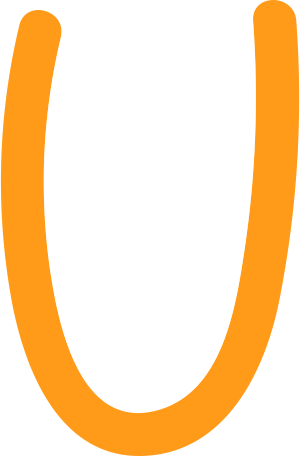U yellow Illustration in PNG, SVG