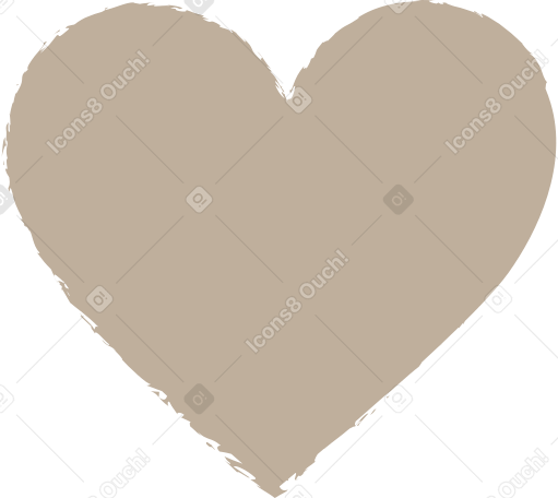 Light grey heart Illustration in PNG, SVG