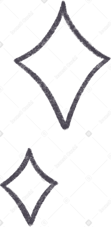 Two stars Illustration in PNG, SVG