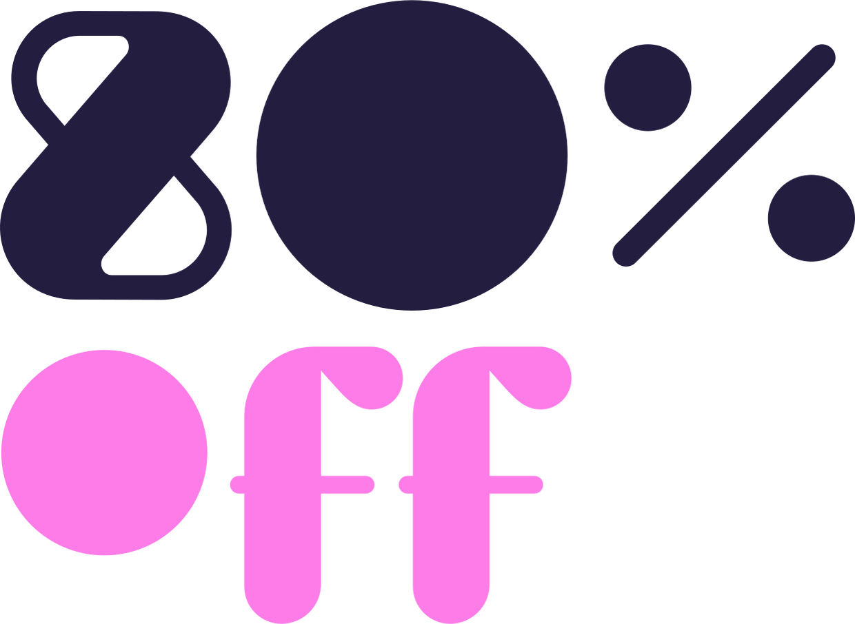 Eighty percent off Illustration in PNG, SVG