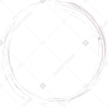 Round chalk Illustration in PNG, SVG