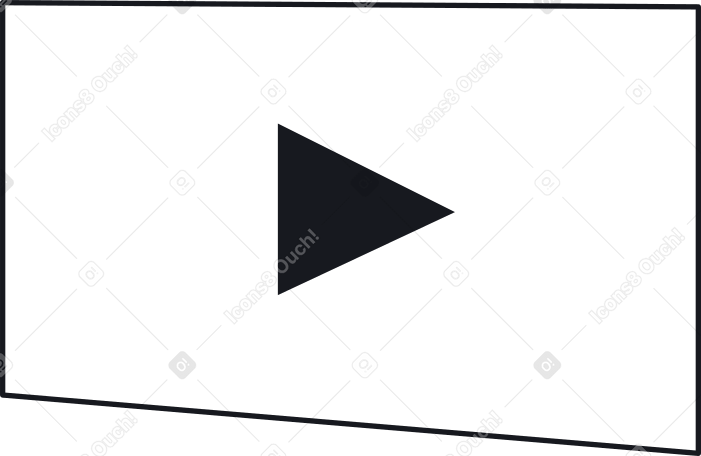 Rectangular play button PNG, SVG