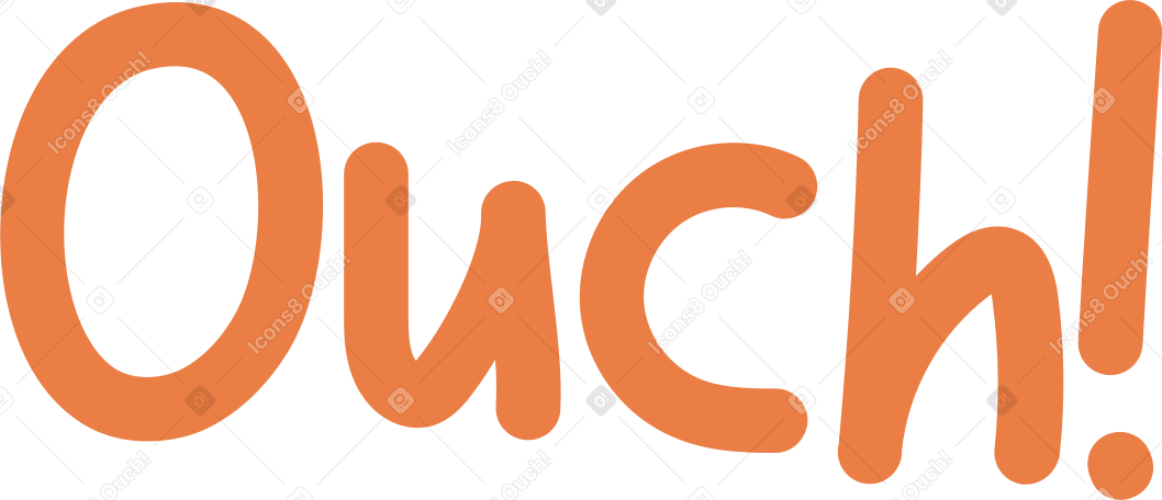 Ouch Illustration in PNG, SVG