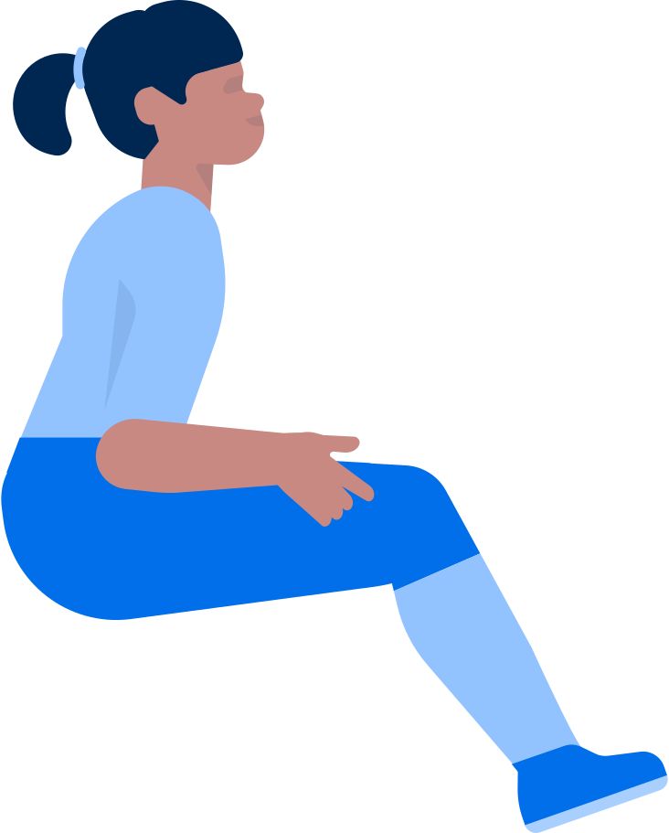 Sitting girl Illustration in PNG, SVG