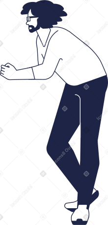 Man standing Illustration in PNG, SVG