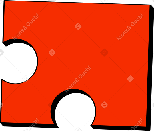 Red puzzle Illustration in PNG, SVG